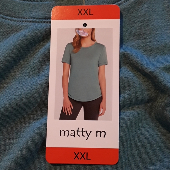Matty M | Tops | Matty M Short Sleeve Tee Shirt Teal Nwt 359 | Poshmark